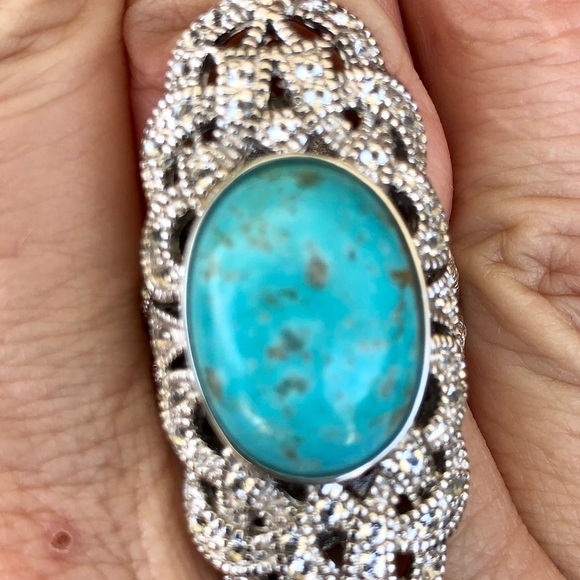 Dallas Prince | Jewelry | Dallas Prince Turquoise Topaz Split Shank ...